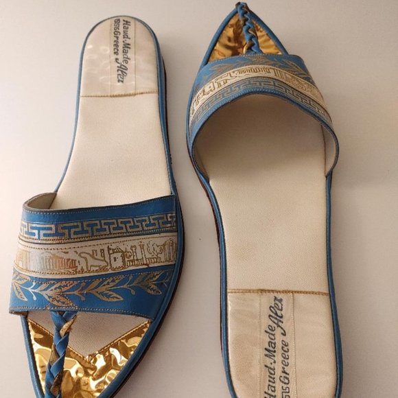 Shoes | Handmade Bn Vintage Made In Greece Sandalsslippers | Poshmark
